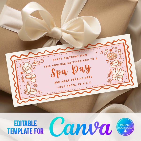 Ticket for a Spa Day - Etsy UK
