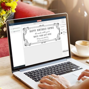 Editable Event Gift Ticket, Print at Home Birthday Voucher, Digital ...