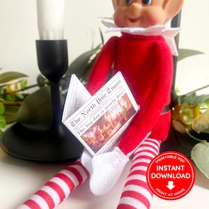 Elf Newspaper, Elf Props, Christmas Elf, Holiday Elf Ideas, Mini ...