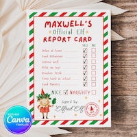 Printable Elf Report - Etsy