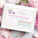 Canva Editable Easter Bunny Delivery Label , Personalised Label From ...