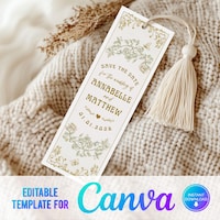 Wedding Bookmark - Etsy