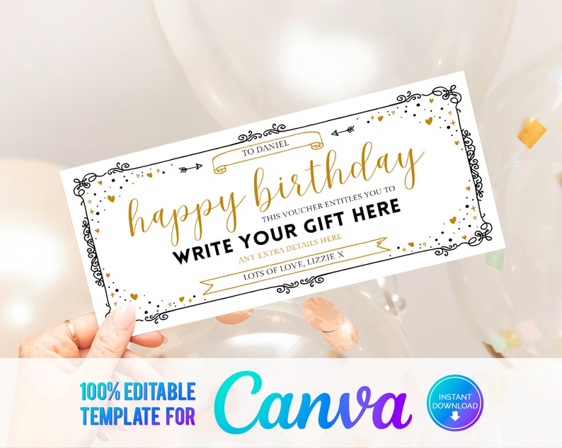 Editable Event Golden Ticket, Print at Home Birthday Voucher, Digital ...