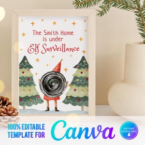 Canva Editable Elf Surveillance, Elf Spy Cam, Christmas Elf Spy Camera ...