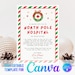 Canva Elf Hospital Note, Editable Elf, Christmas Elf I'm Sick, Doctors ...