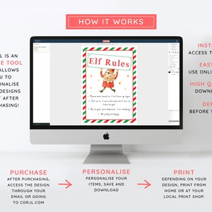 Editable Elf Rules, Official Elf Rules, Christmas Elf, Elf Arrival ...