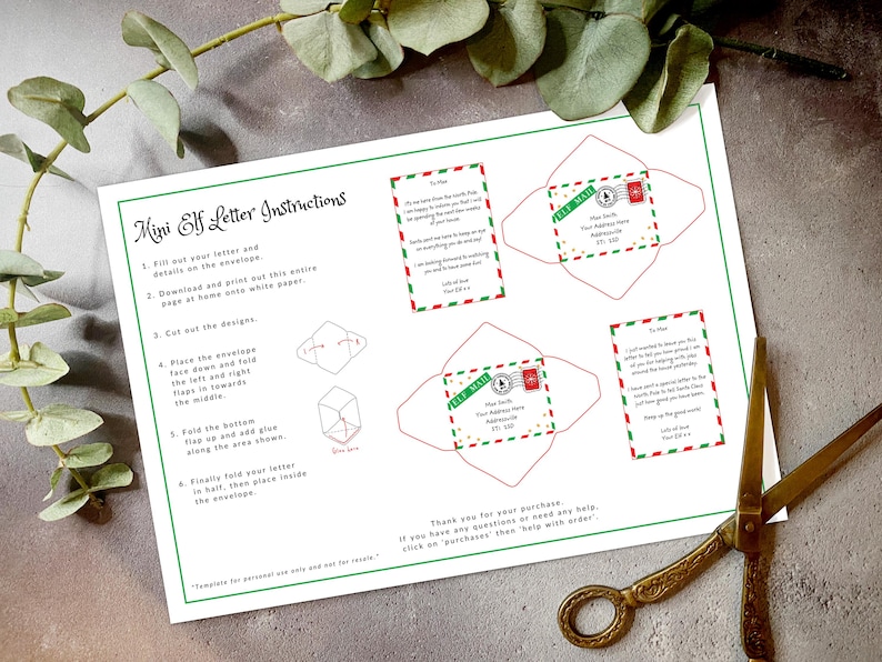 Printable Mini Elf Letter With Envelope, Hello From Your Elf, Elf ...