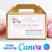 Canva Editable Easter Bunny Delivery Label , Personalised Label From ...