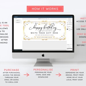 Editable Event Golden Ticket, Print at Home Birthday Voucher, Digital ...