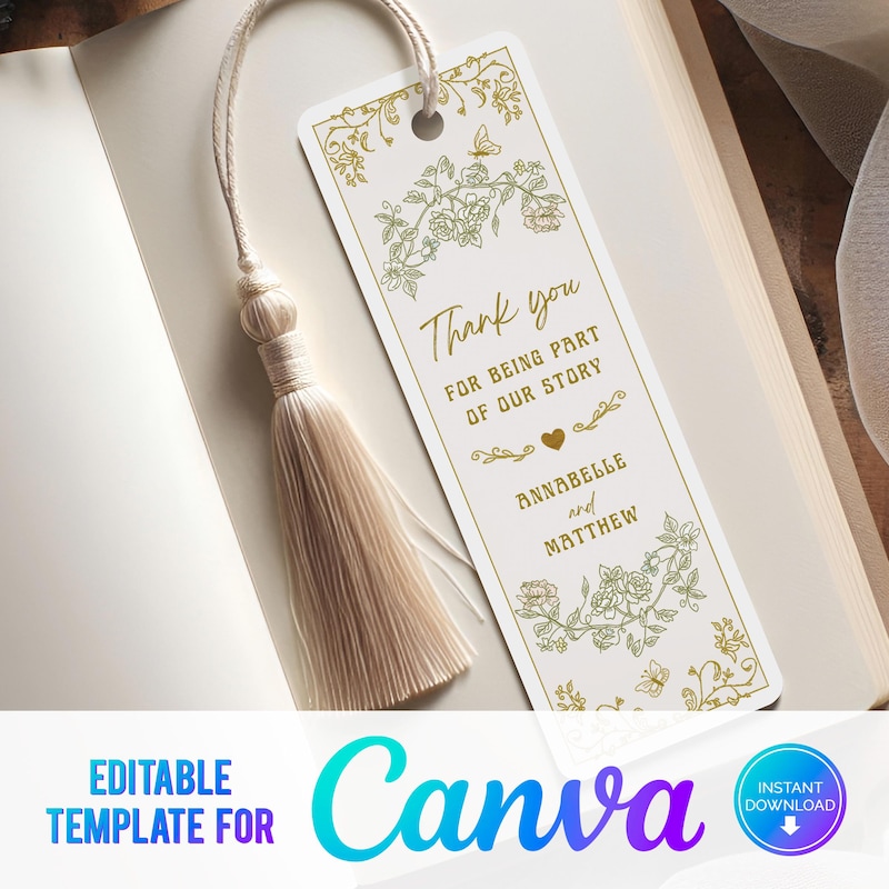 Thank You Bookmark - Etsy