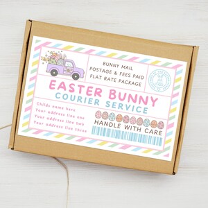 Canva Editable Easter Bunny Delivery Label , Personalised Label From ...