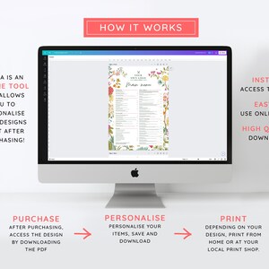 Restaurant Menu Design, Colourful Flowers Menu, Foliage, Floral Menu ...