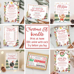 Christmas Elf Printable Bundle, Elf Hello, Elf Adoption, Elf Cam ...