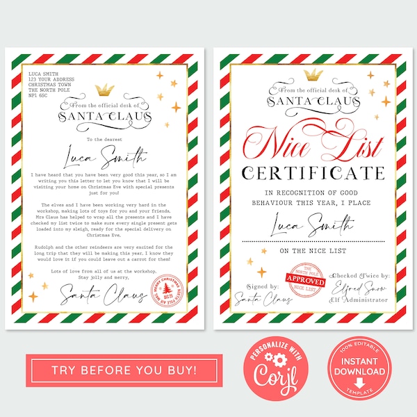 Santa Letter - Etsy