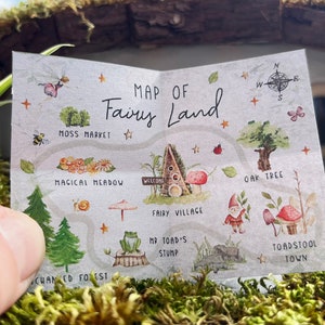 Printable Mini Fairy Land Letter Set With Envelope, Fairy Land Map ...