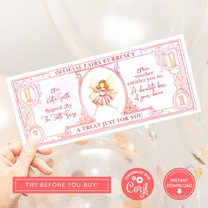 Tooth Fairy Printable Voucher, Tooth Fairy Currency, Money From the ...
