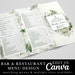 Restaurant Menu Design, Greenery Menu, Foliage, Floral Restaurant Menu ...