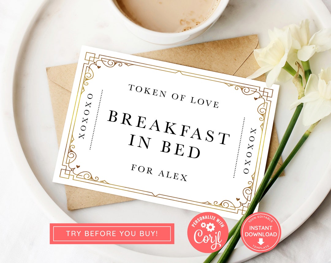 Editable Printable Love Coupons, Token of Love, Valentines Day Voucher ...
