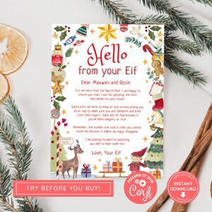 Christmas Elf Printable Bundle, Elf Hello, Elf Adoption, Elf Cam ...