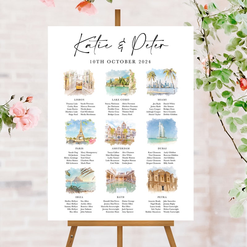 Seating Plan on Material - Etsy