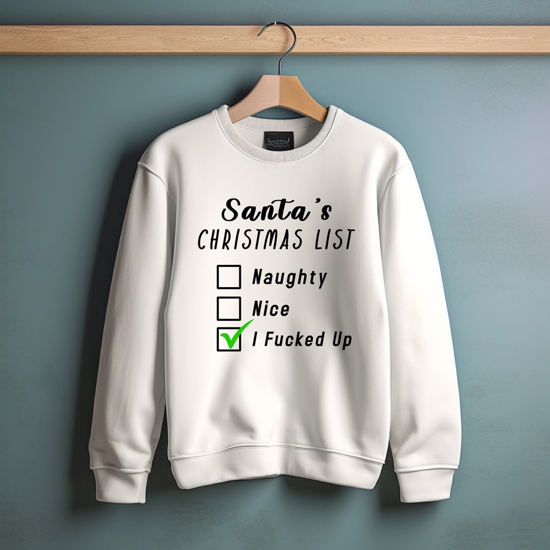 Christmas To-do List Crewneck Sweatshirt, Festive Holiday Apparel ...