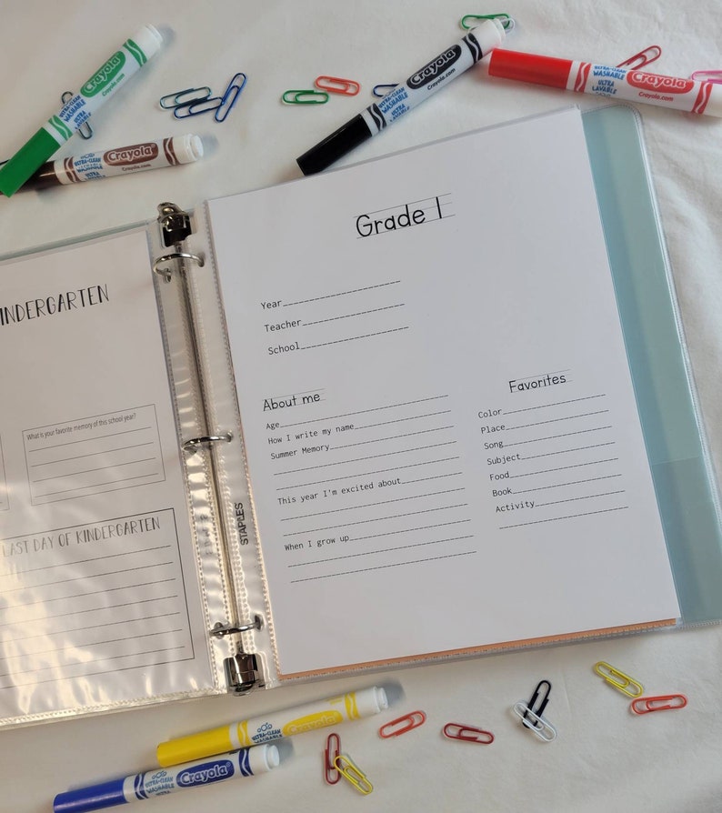 School Memories Printable Book - Etsy