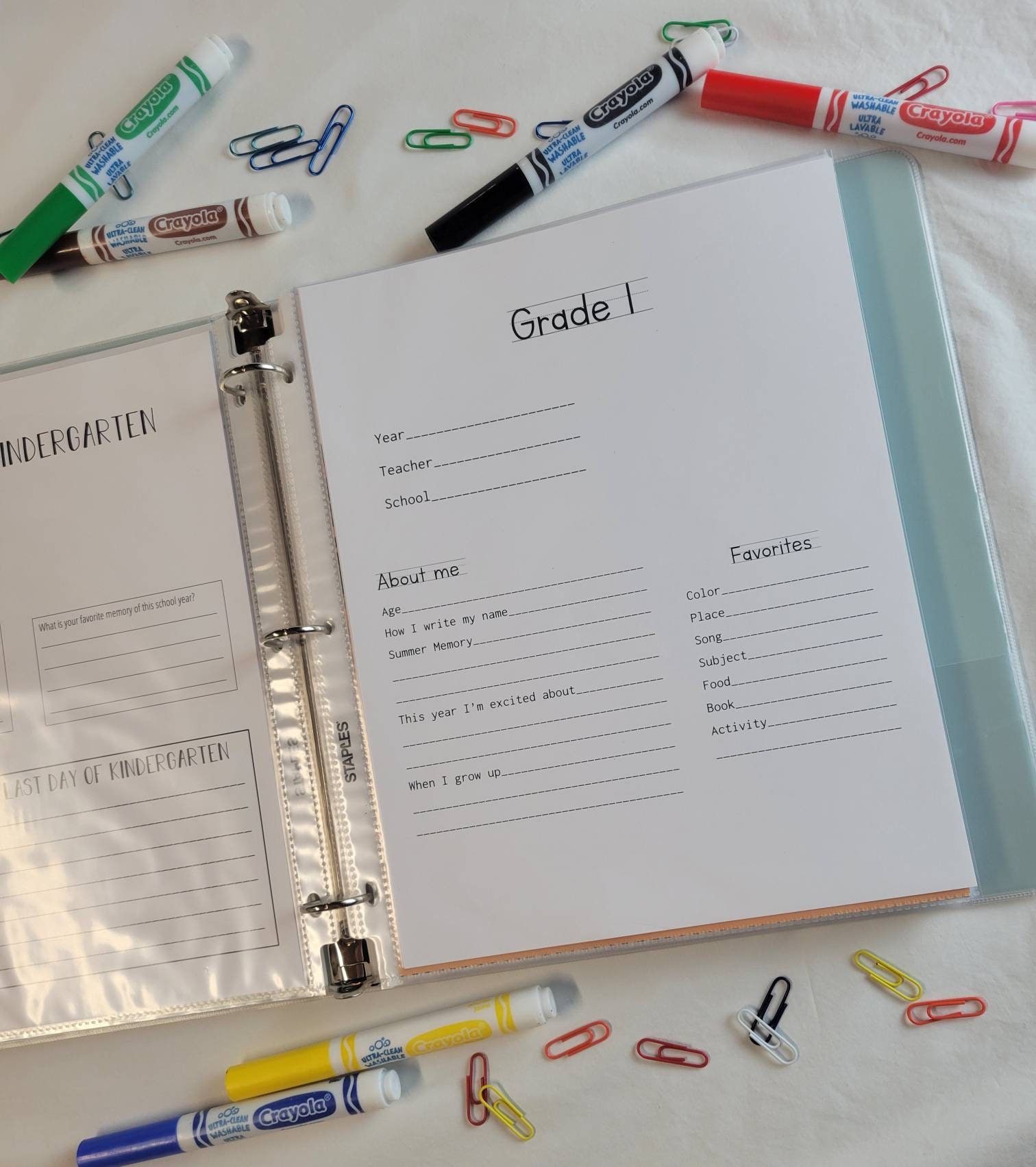 School Memories Printable Book - Etsy