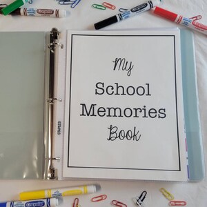 School Memories Printable Book - Etsy