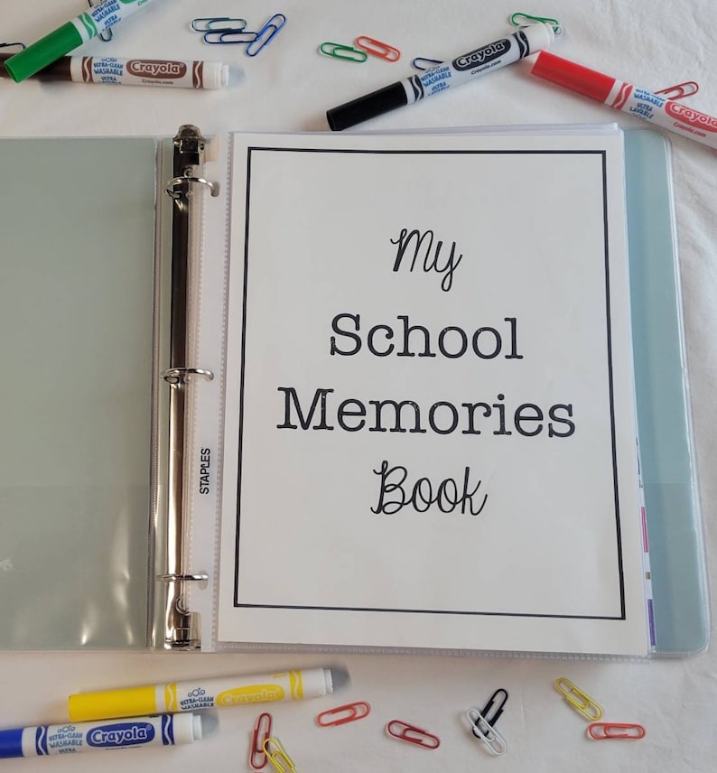 School Memories Printable Book - Etsy