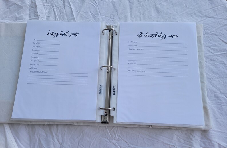 Baby Memory Book, Instant Download, Printable Baby Book, Baby Keepsake ...