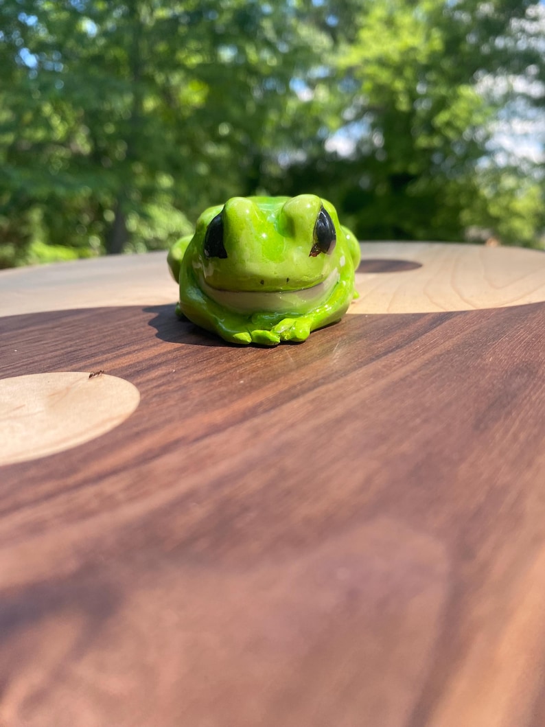 Green Tree Frog Figure Handmade Clay Sculpture - Etsy