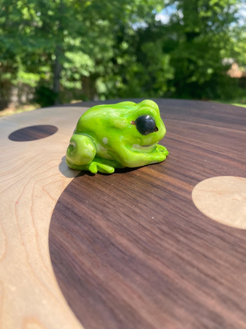 Green Tree Frog Figure Handmade Clay Sculpture - Etsy
