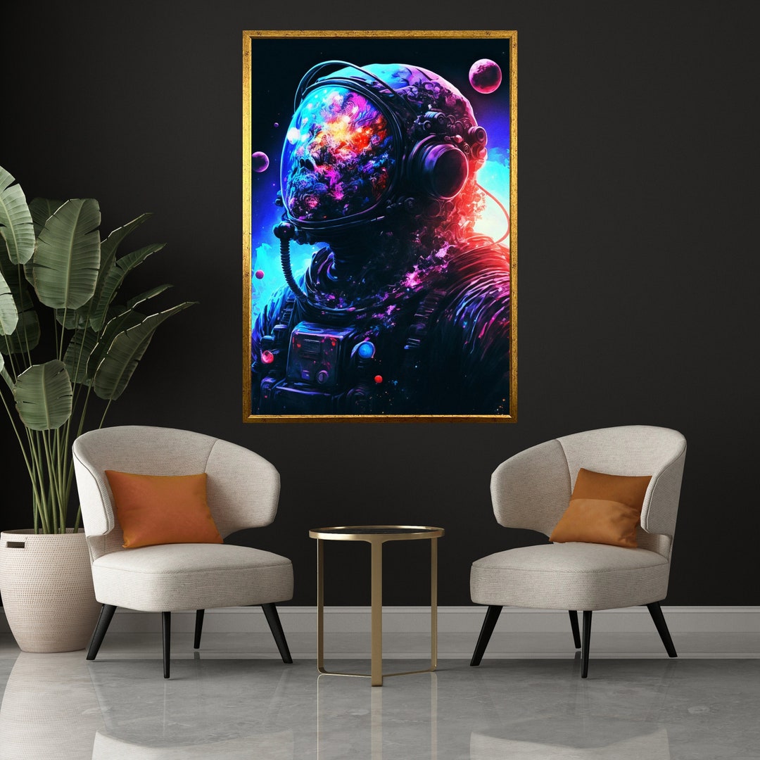 Astronaut Canvas Wall Art, Space Inspired Print, NASA Decor ...