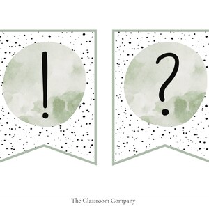 Sage Green Classroom Bunting | Displays | Bulletin Boards | Letters and ...
