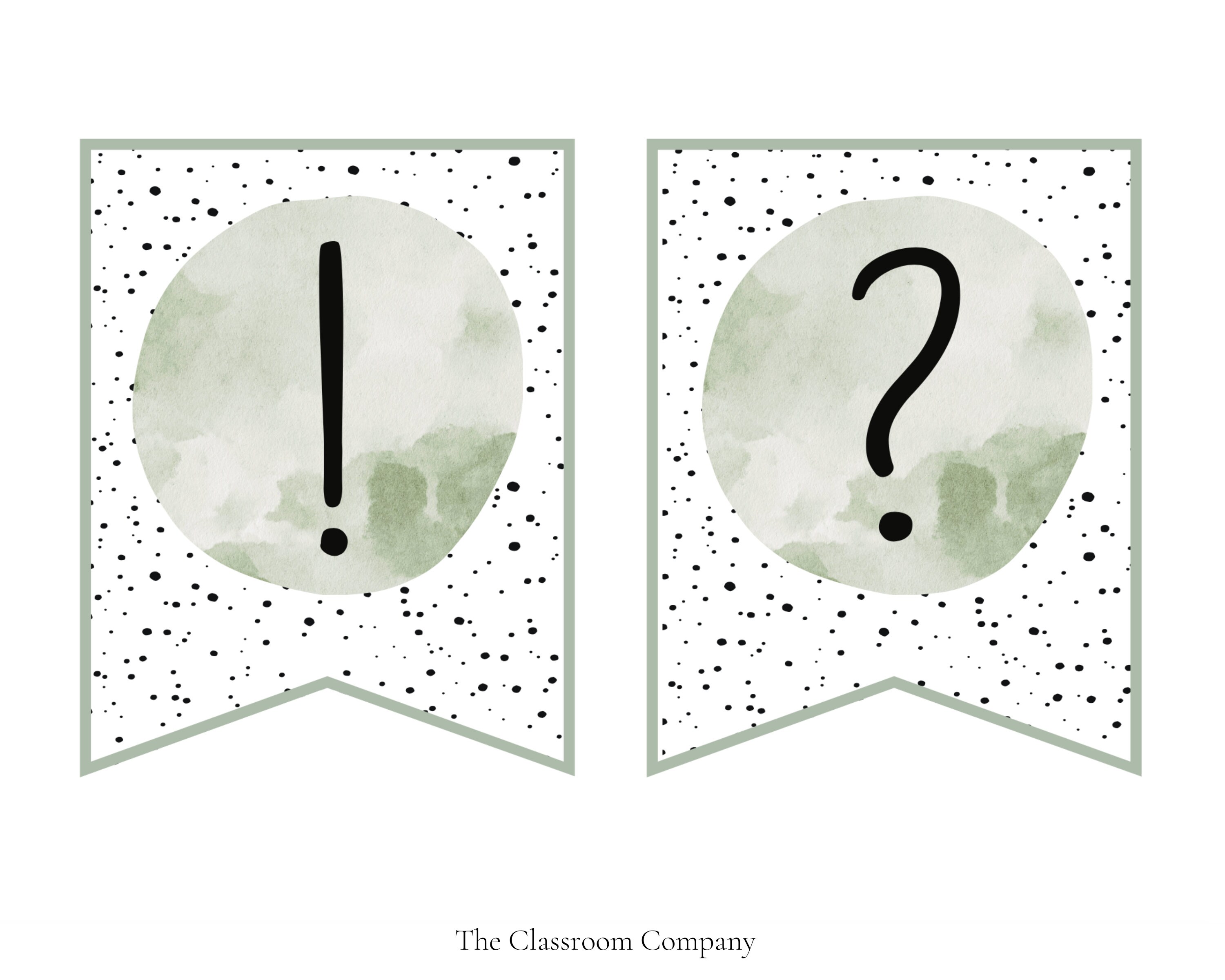 Sage Green Classroom Bunting | Displays | Bulletin Boards | Letters and ...