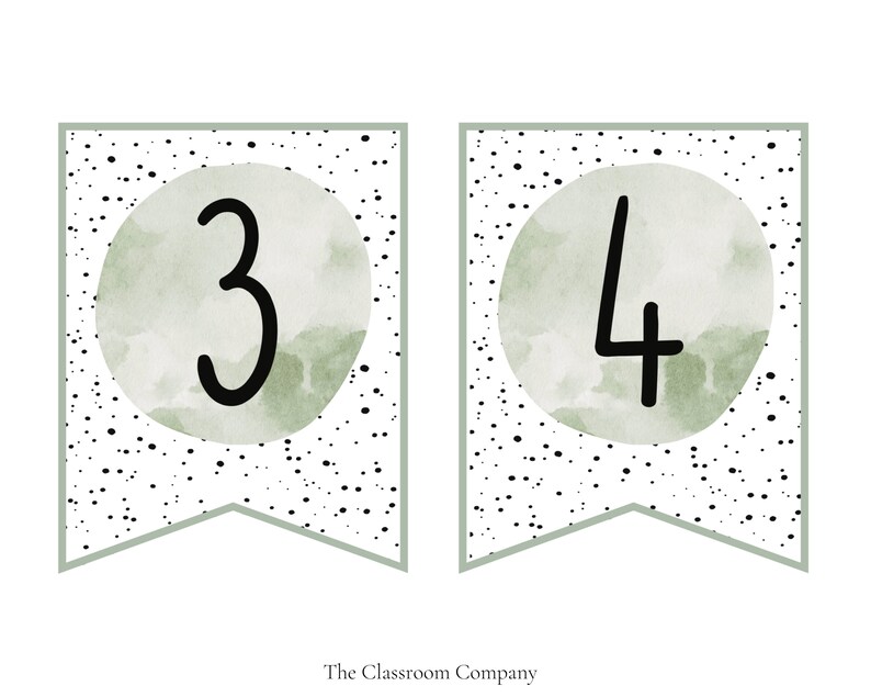 Sage Green Classroom Bunting | Displays | Bulletin Boards | Letters and ...