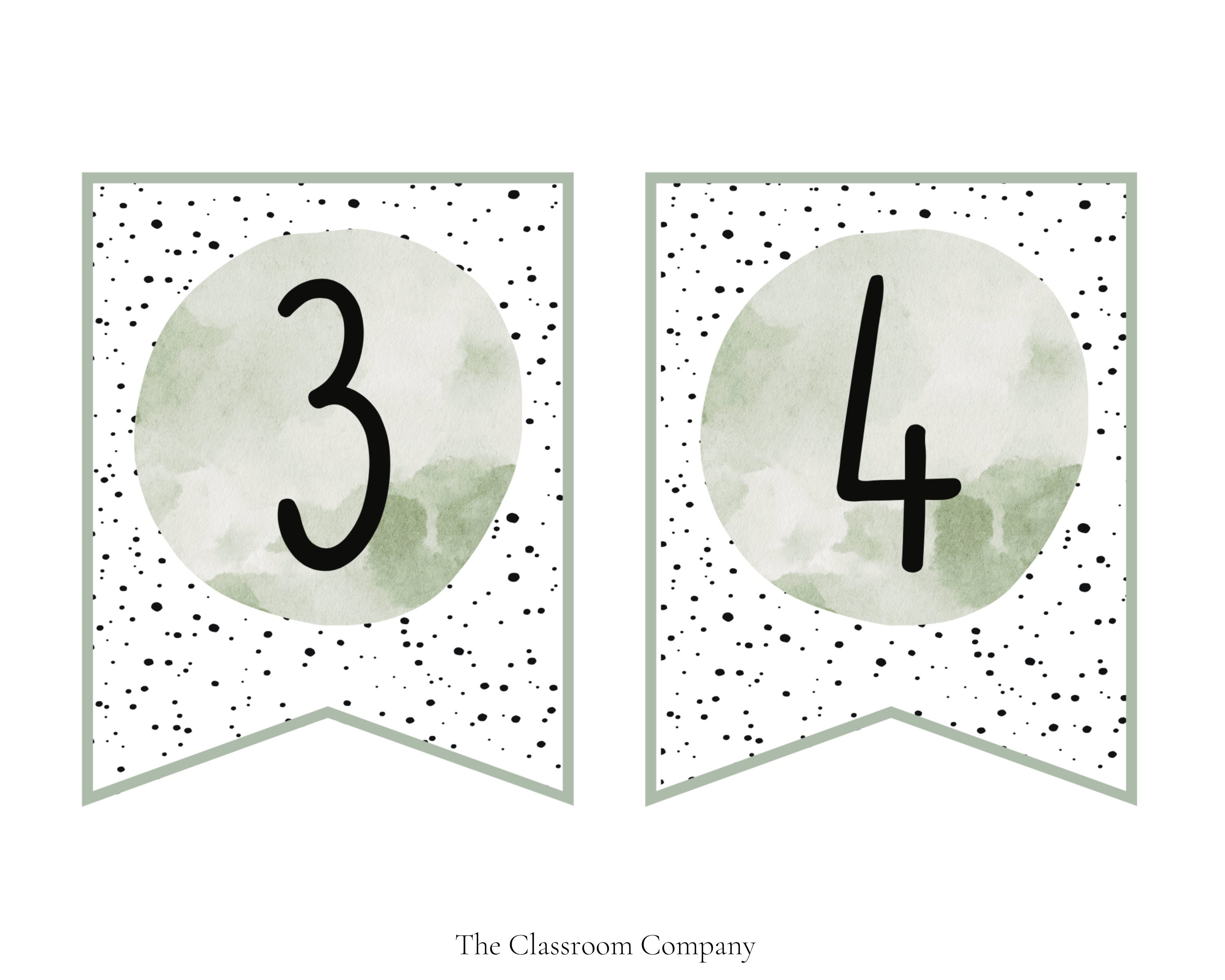 Sage Green Classroom Bunting | Displays | Bulletin Boards | Letters and ...