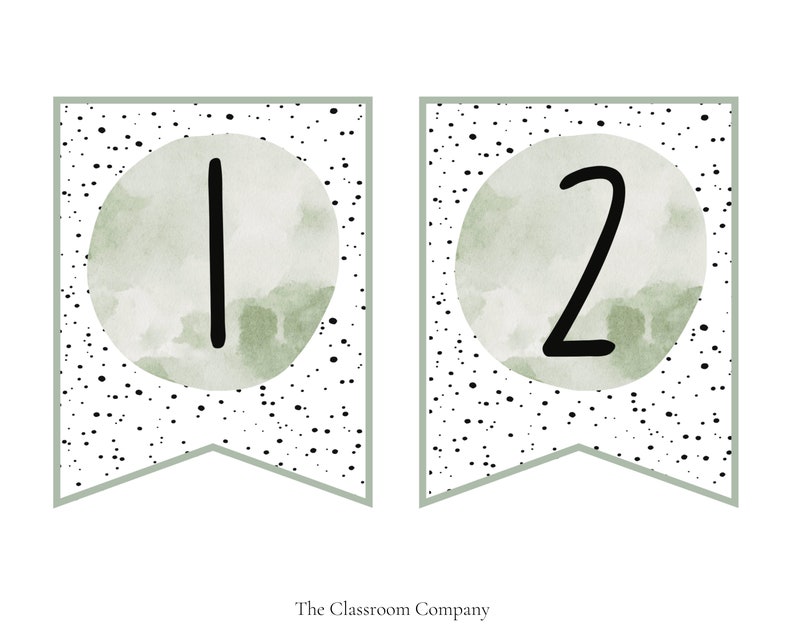 Sage Green Classroom Bunting | Displays | Bulletin Boards | Letters and ...