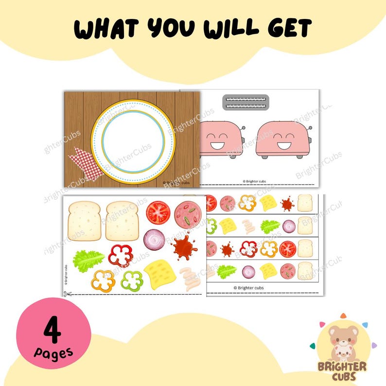 Sandwich Stacker Activity Printable Preschool Math Activities Fine ...