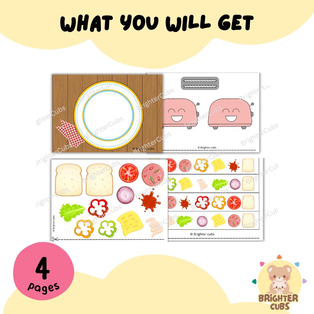 Sandwich Stacker Activity Printable Preschool Math Activities Fine ...