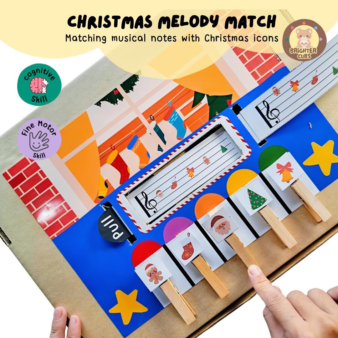 Christmas Melody Matching Activity Printable Preschool Fun Activities ...