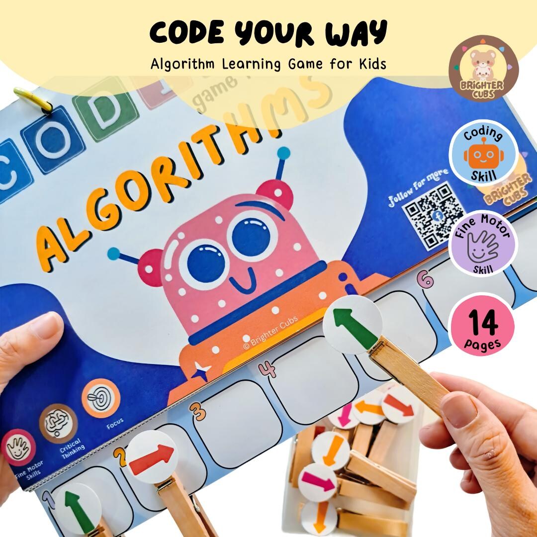 Code Your Way Activity Printable Preschool Fun Activities Fine Motor ...