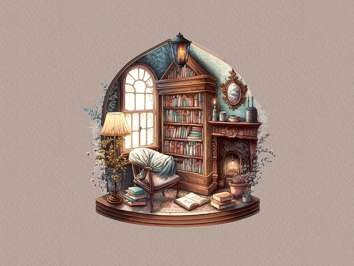 Book Corner Cosy Corner Clipart Bundle Book Corner Png Book - Etsy