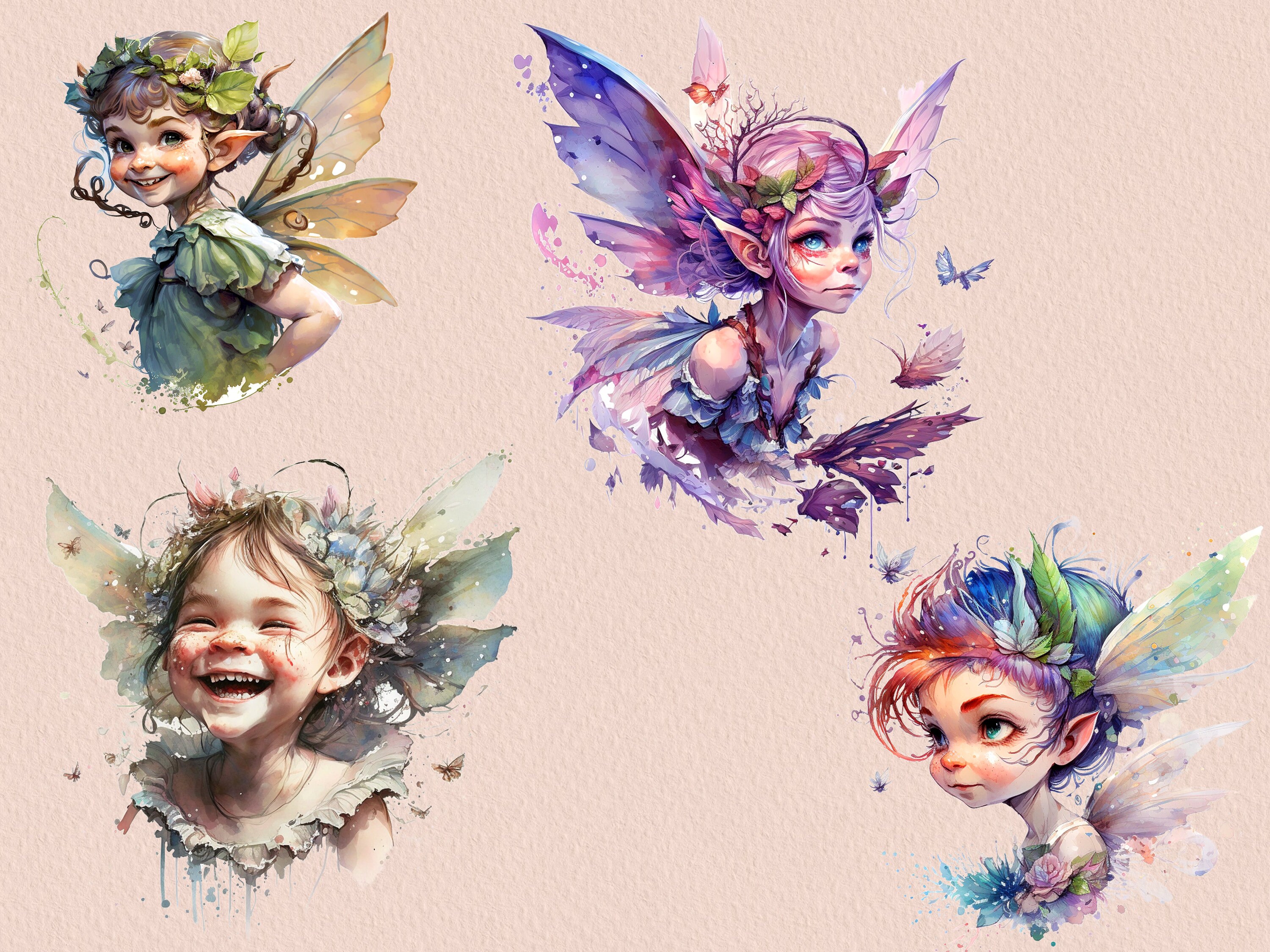 Cute Fairies Clipart Bundle Fairy Png Fairy Clipart - Etsy