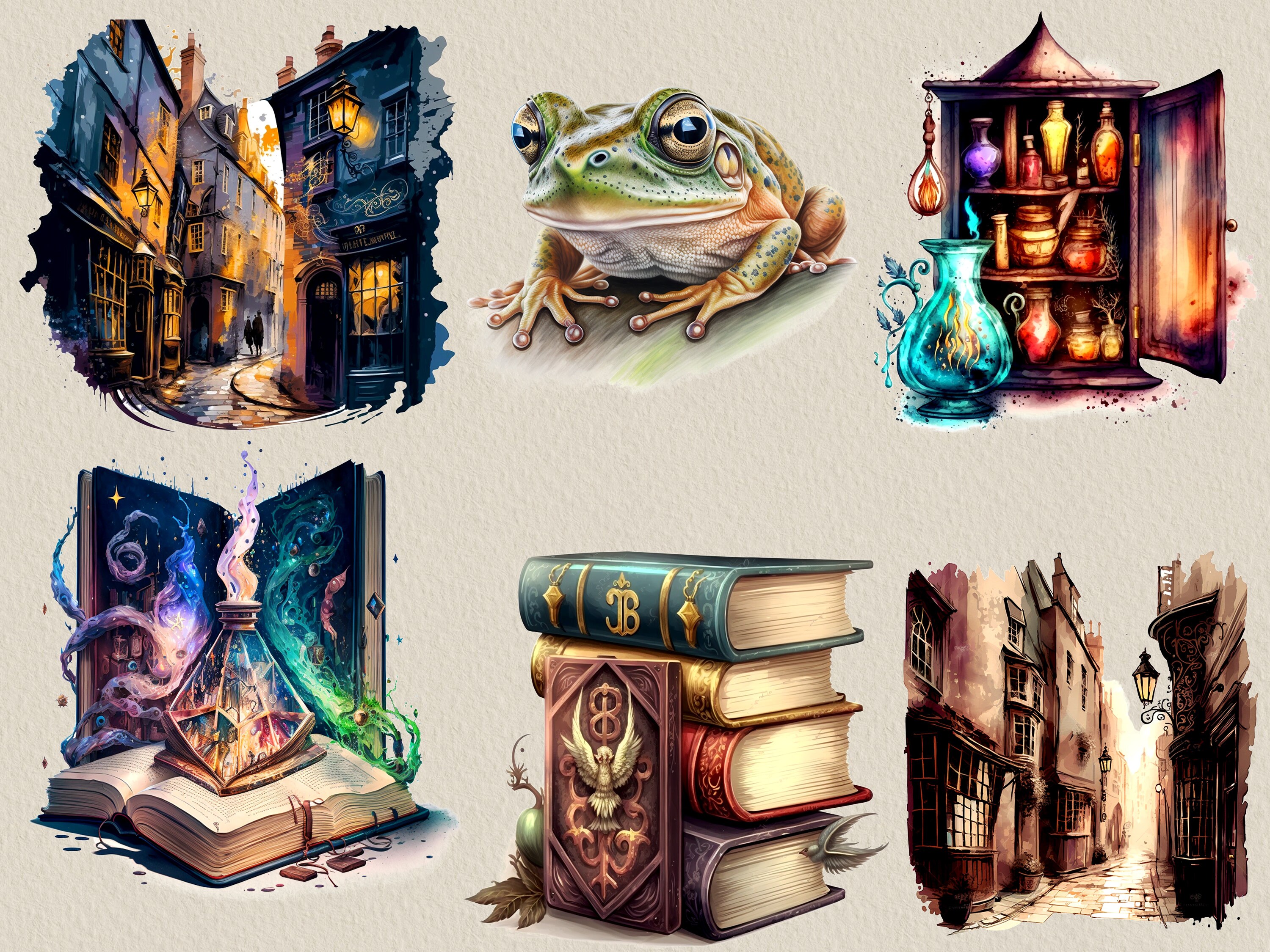 Magic School Clipart Bundle, Owl Clipart, Magic Clipart, Magic Objects ...