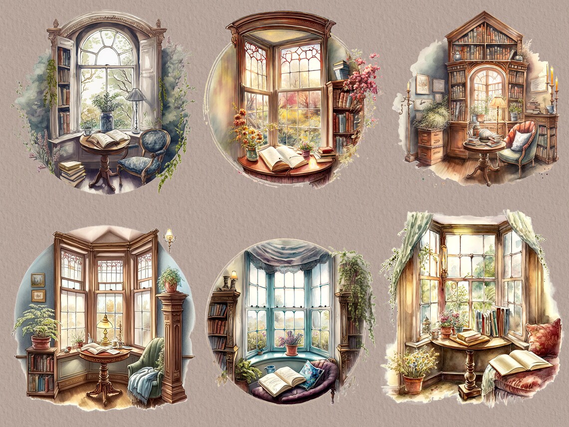 Book Corner Cosy Corner Clipart Bundle Book Corner Png Book - Etsy
