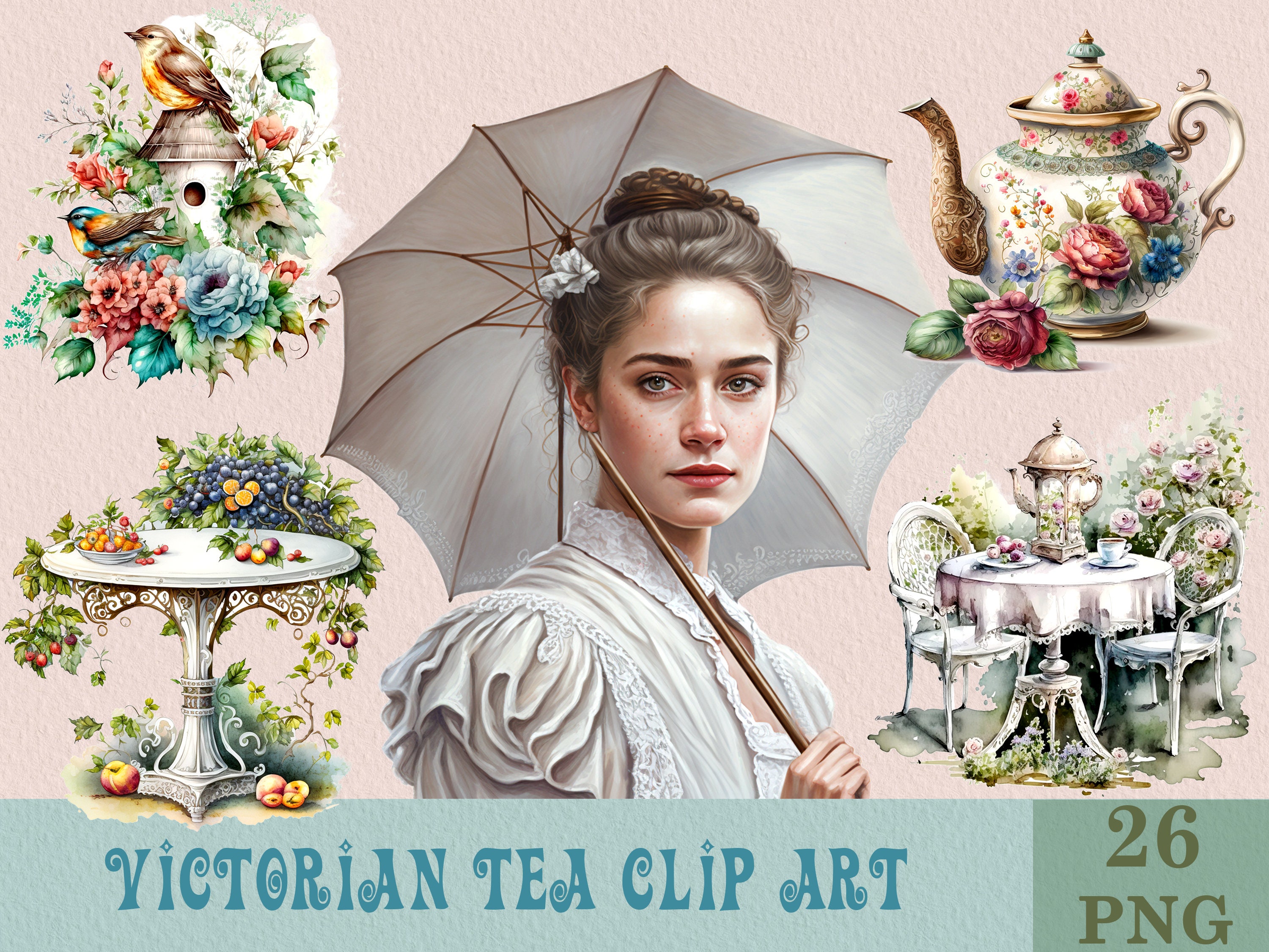 Victorian Tea Clip Art