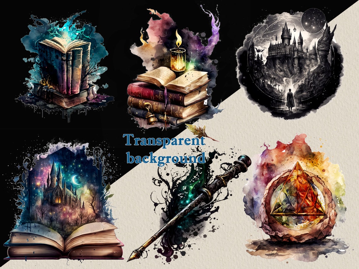 Magic School Clipart Bundle, Owl Clipart, Magic Clipart, Magic Objects ...