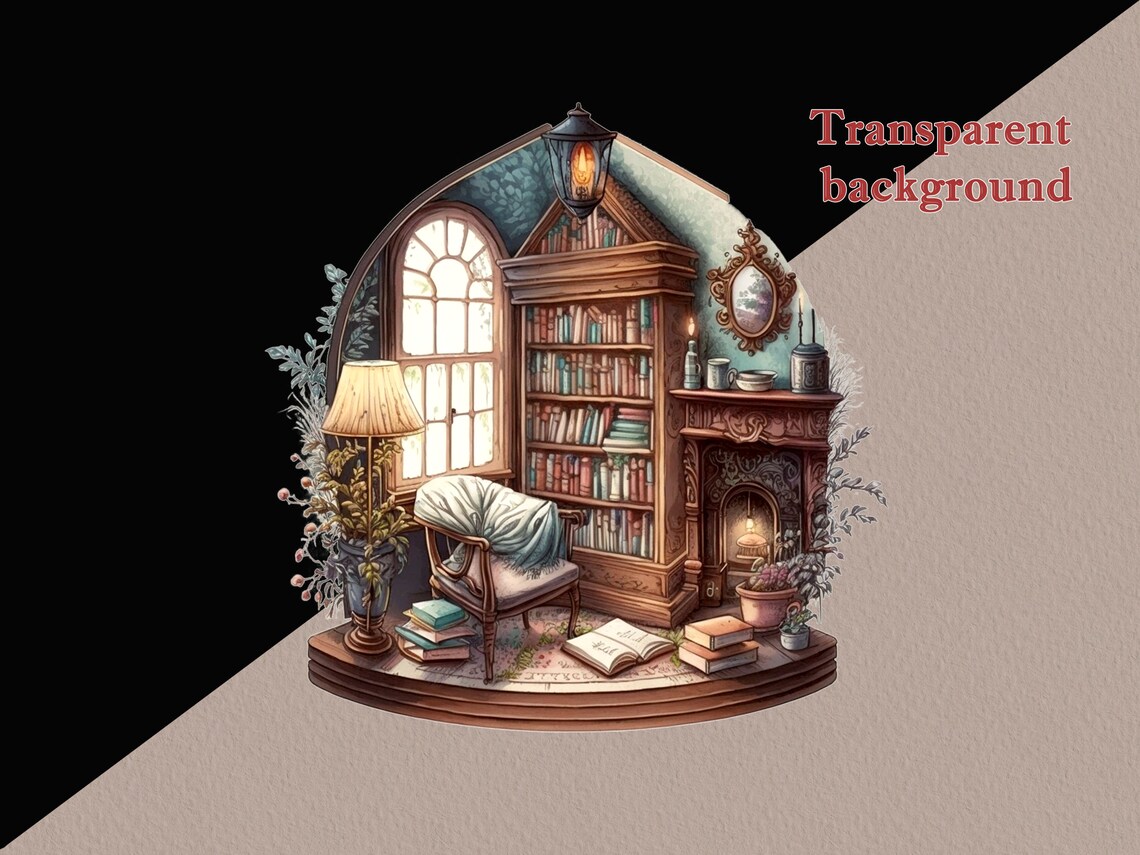 Book Corner Cosy Corner Clipart Bundle Book Corner Png Book - Etsy