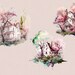 Houses in Spring Clipart Bundle, Spring House Png, Home Clipart ...